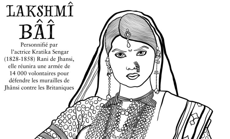 Jhansi Rani Lakshmi Bai Sketch Coloring Page